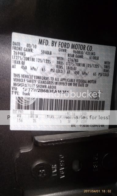 Help with 2011 spring code - Ford Truck Enthusiasts Forums